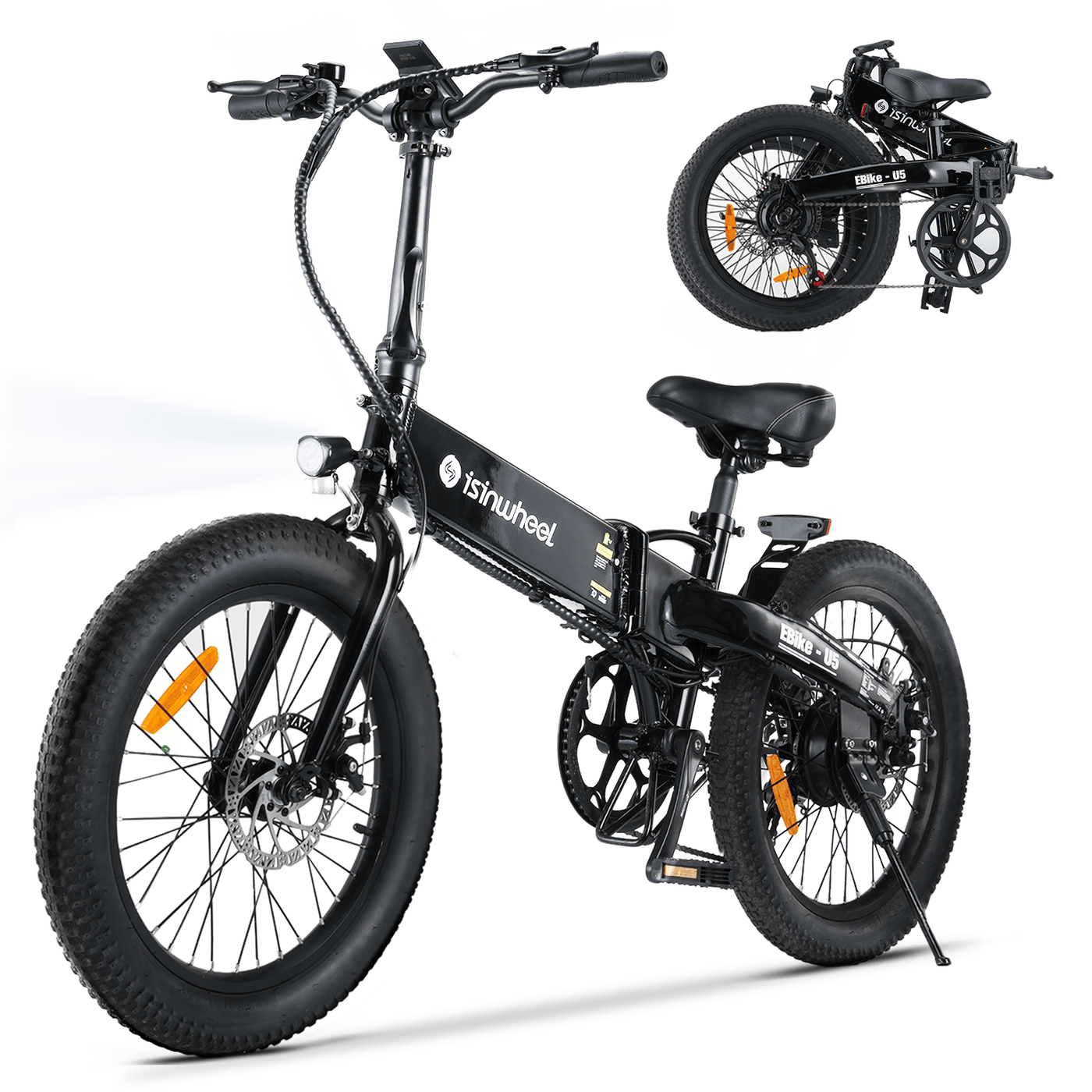isinwheel U5 Pro Foldable Electric Bike | Full Suspension & 500W ...