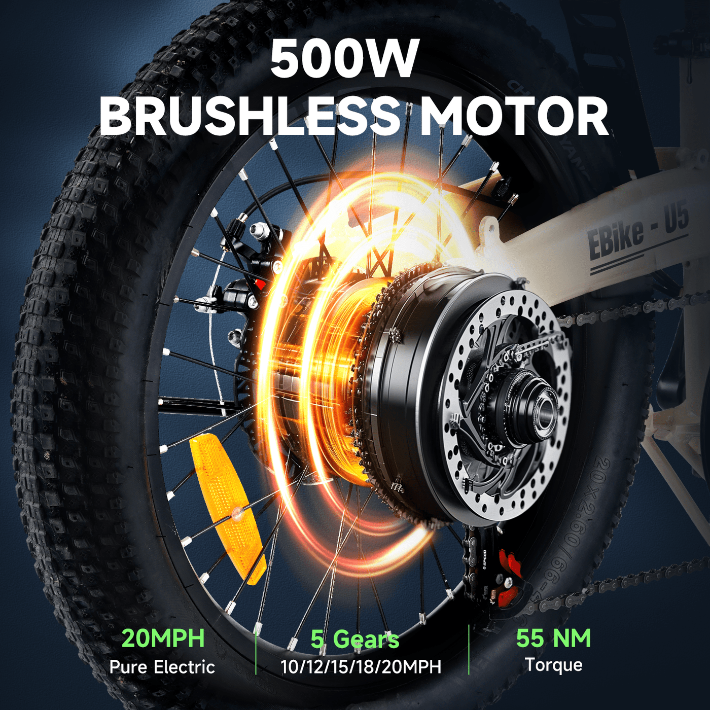 isinwheel U5 500W Brushless Hub Motor Folding Electric Bike - Financin — Urban Bikes Direct