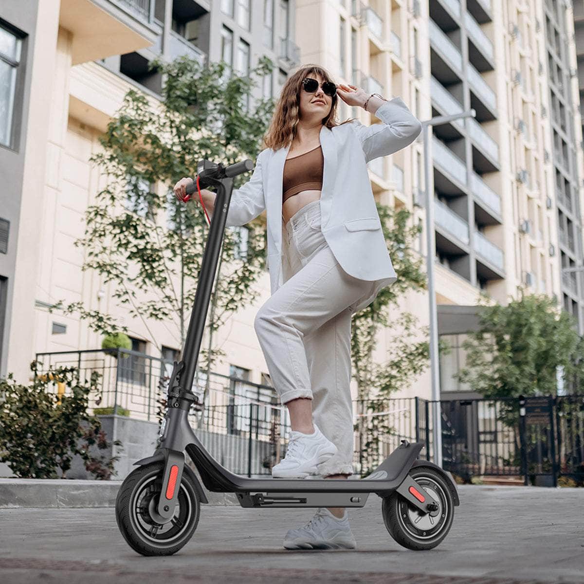 Megawheels A6L ECO Electric Scooter | 10" Pneumatic Tires | 15.5 MPH ...