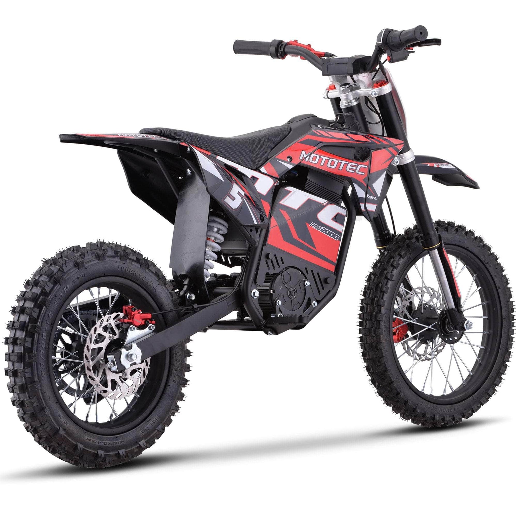 MotoTec 60V Pro 2000W Electric Dirt Bike | 40 MPH Lithium E-Dirt Bike ...