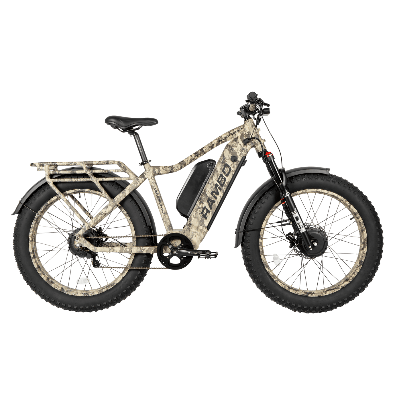 Rambo Megatron 4.0 All-Wheel Drive E-Bike - 1000w 48v 20-30ah - 100% F ...
