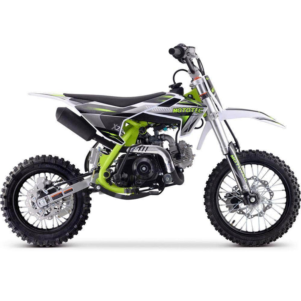 MotoTec X2 110cc 4-Stroke Dirt Bike | Semi-Auto Pit Bike — Urban Bikes ...