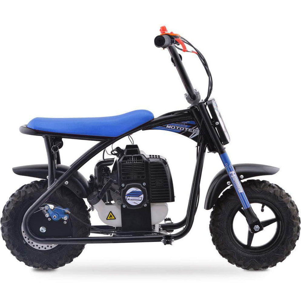 MotoTec Bandit 52cc 2-Stroke Kids Gas Mini Bike - 100% Financing Avail ...